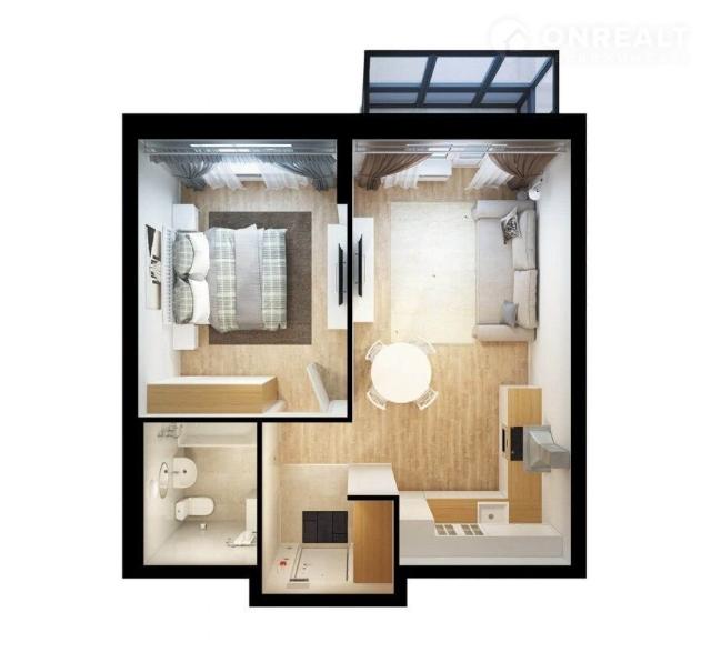 1 комн., Монолитно-каркасный, ЯКСМК